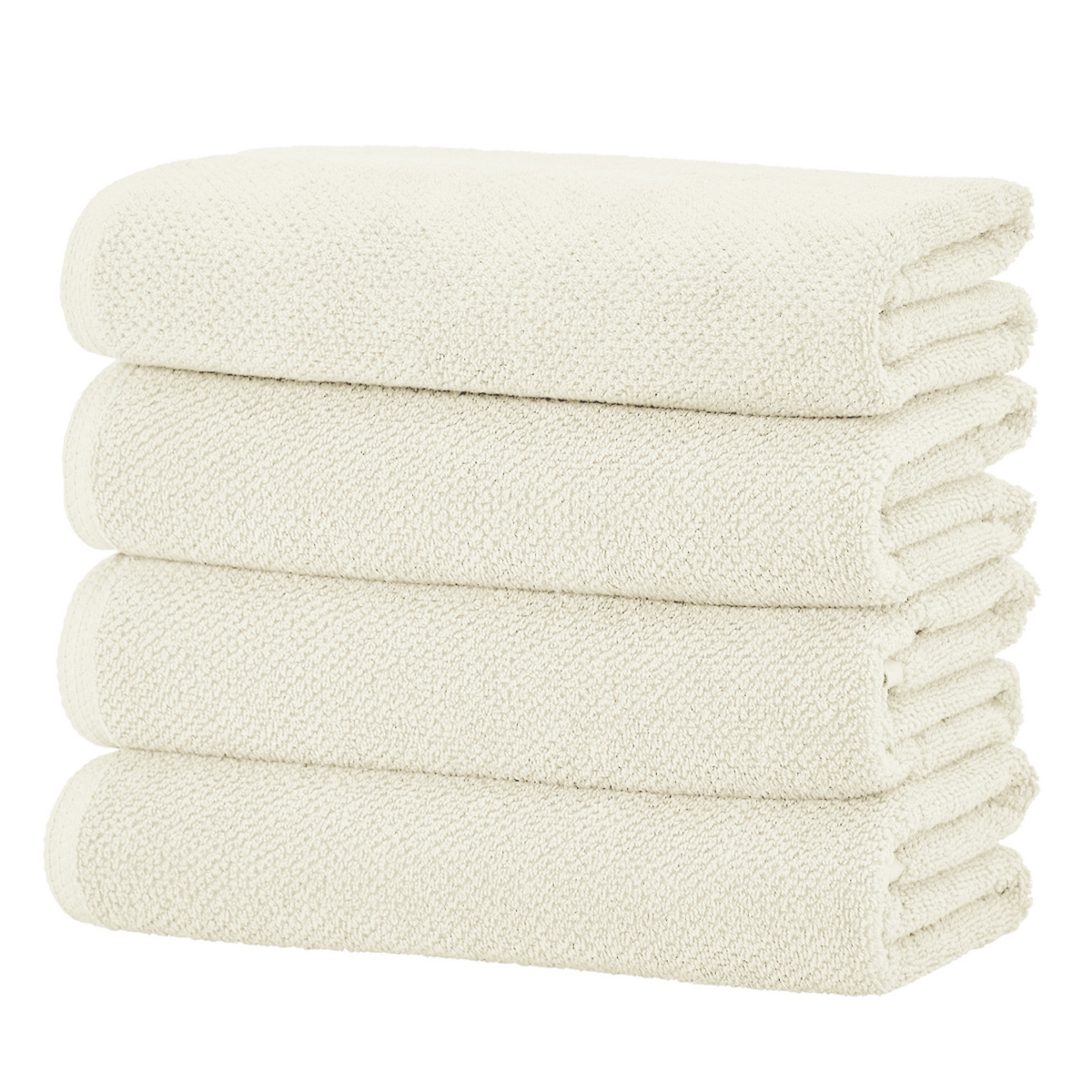 Click here for Linery & Co. Cotton Textured 4-Piece Bath Towel Se... prices
