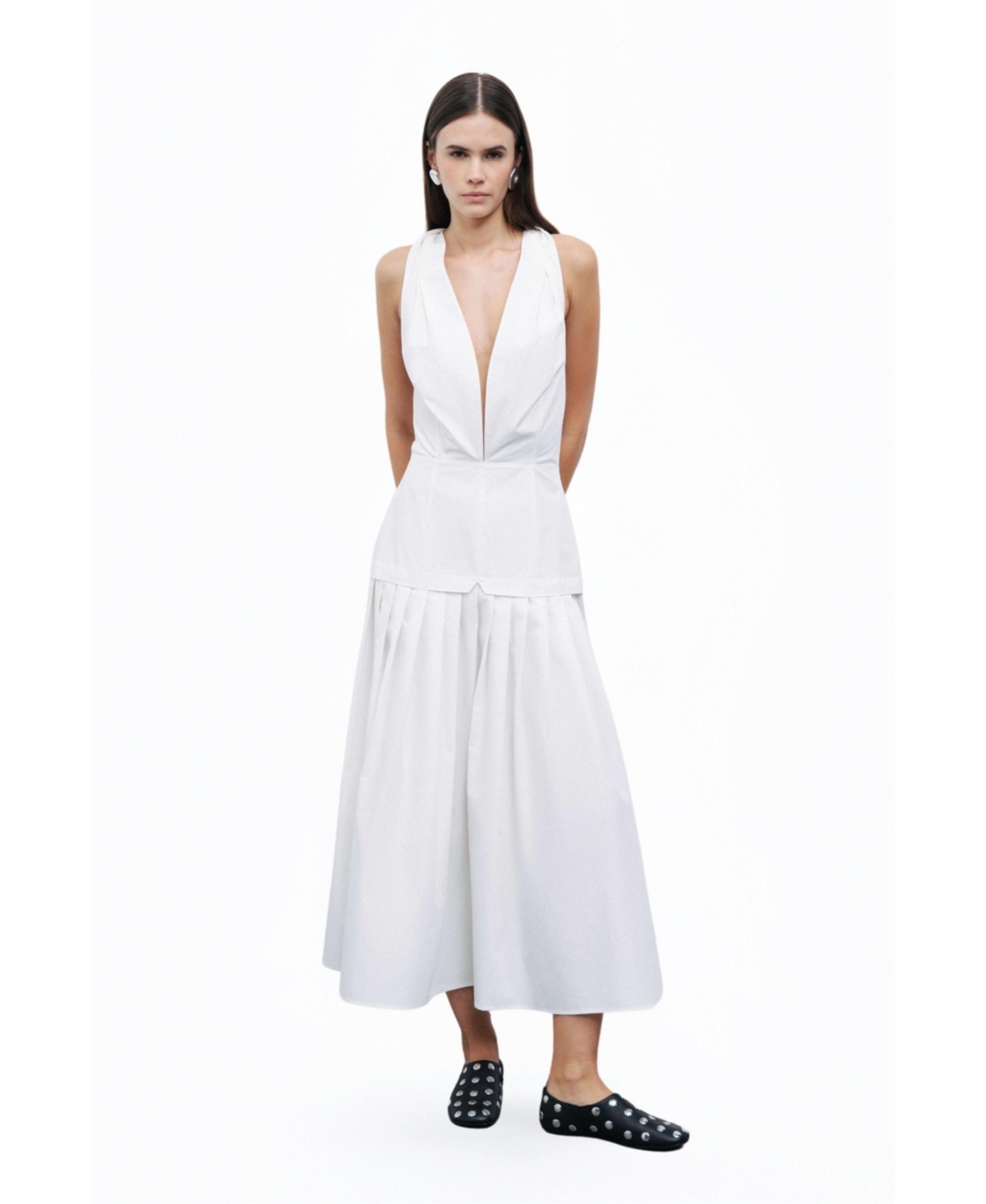 Click here for Nocturne Womens Halter Neck Maxi Dress - Open whit... prices