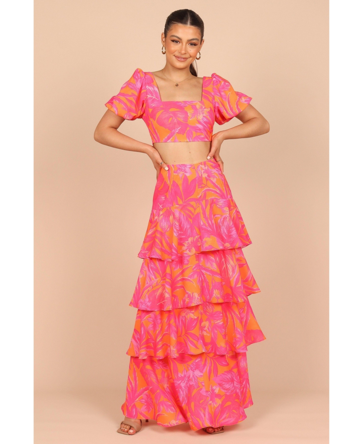 Click here for Petal and Pup Womens Addison Crop Top - Pink prices