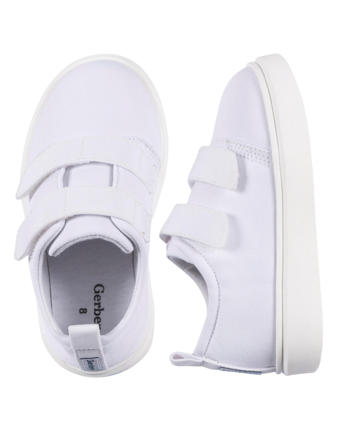 Click here for Gerber Kids Neutral Hook & Loop Sneakers - White prices