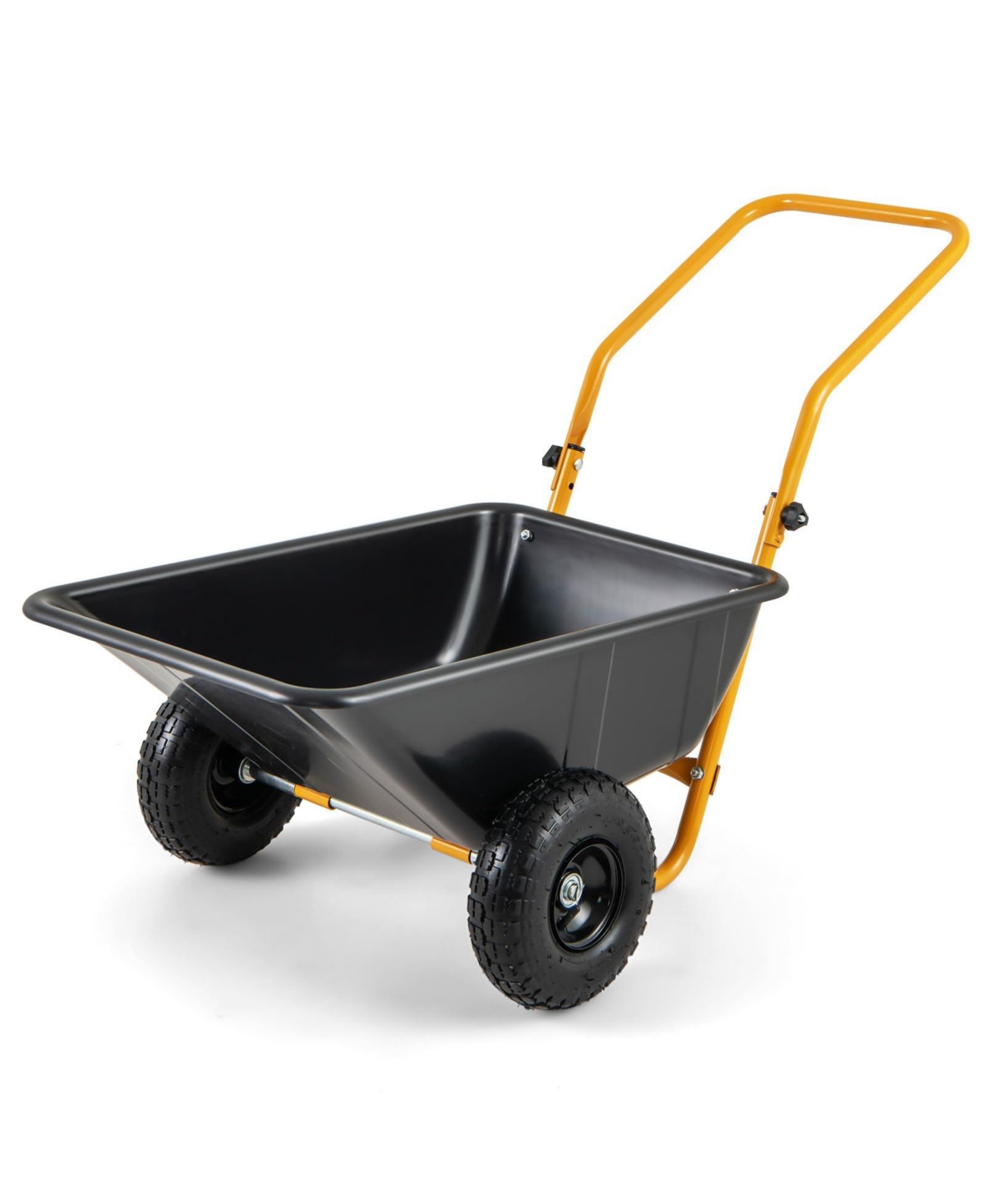 Click here for Dual-Wheel Wheelbarrow Garden Utility Cart with Pn... prices
