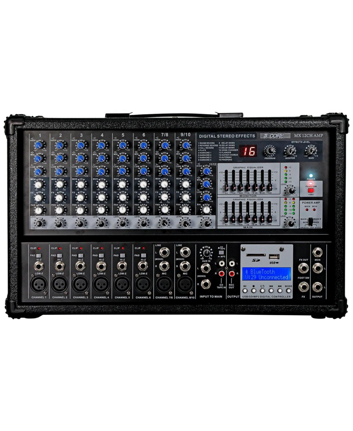 Click here for 5 Core Audio Mixer 4800W Powered 12 Channel 240V M... prices