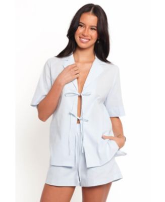 Petal and Pup Women's Aaliyah Cotton Tie Front Top - Macy's