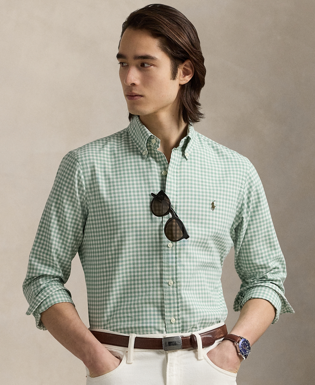 Click here for Polo Ralph Lauren Mens Classic-Fit Gingham Oxford... prices