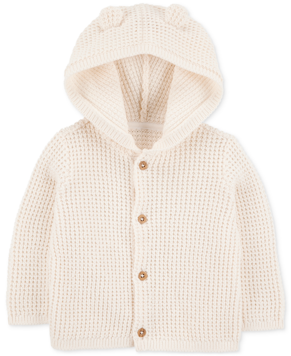 Click here for Carters Baby Neutral Cotton Hooded Cardigan - Ivor... prices