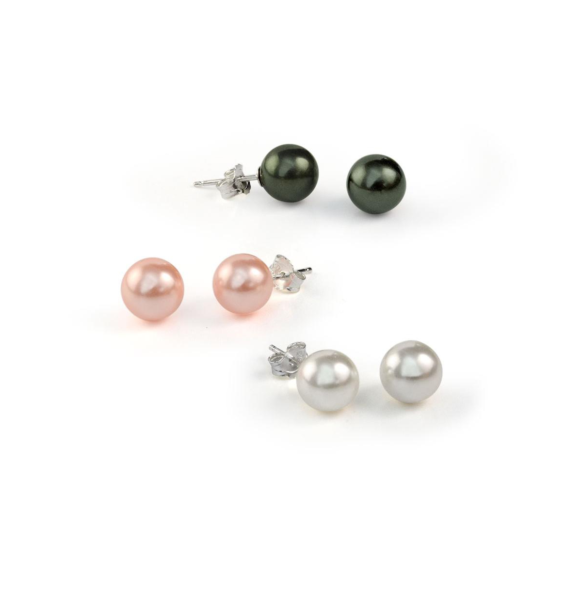 Click here for Bling Jewelry Set Of 3 White Black Pink Simulated... prices