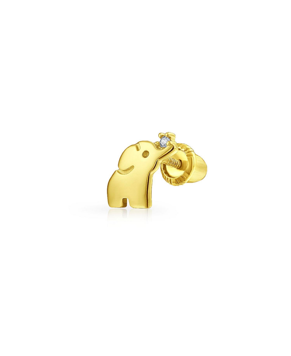 Click here for Bling Jewelry Tiny Cz Accent Elephant 14K Gold Car... prices