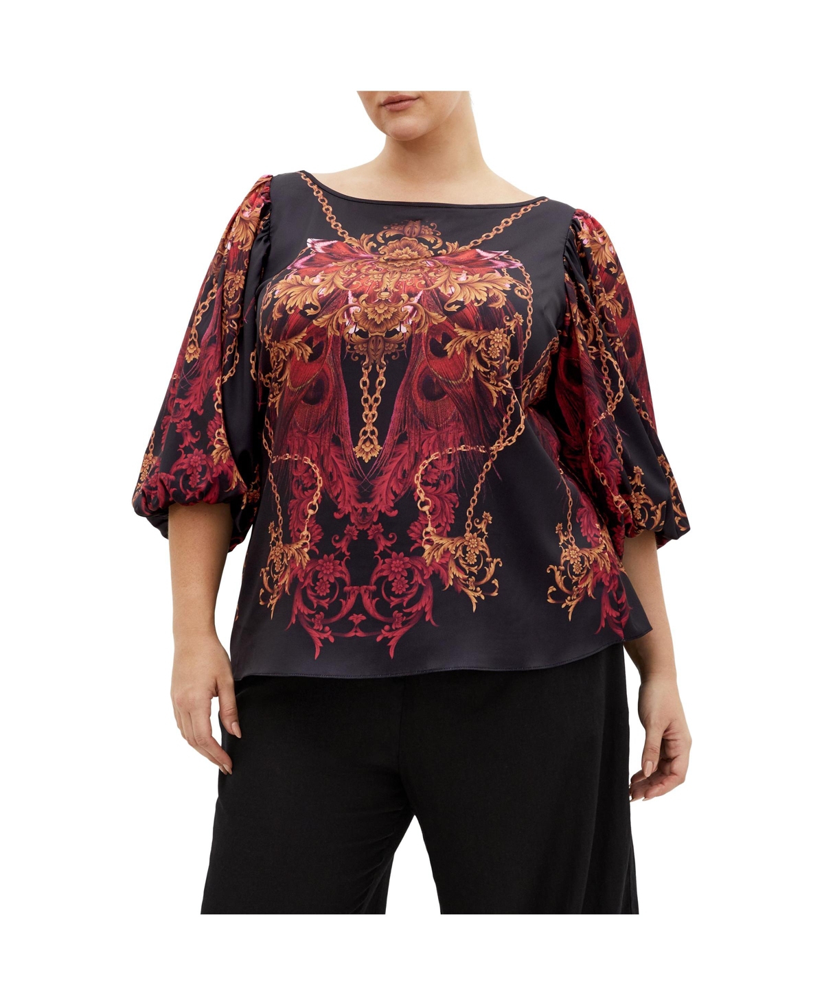 Click here for City Chic Plus Size Ivanna Top - Ruby prices