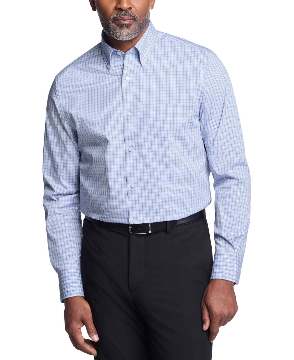 Click here for Tommy Hilfiger Mens Regular Fit Dress Shirt - Blue... prices