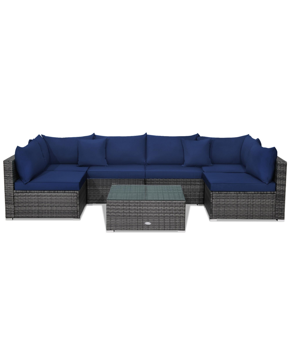 Click here for Gymax 7PCS Patio Rattan Sectional Sofa Set Outdoor... prices