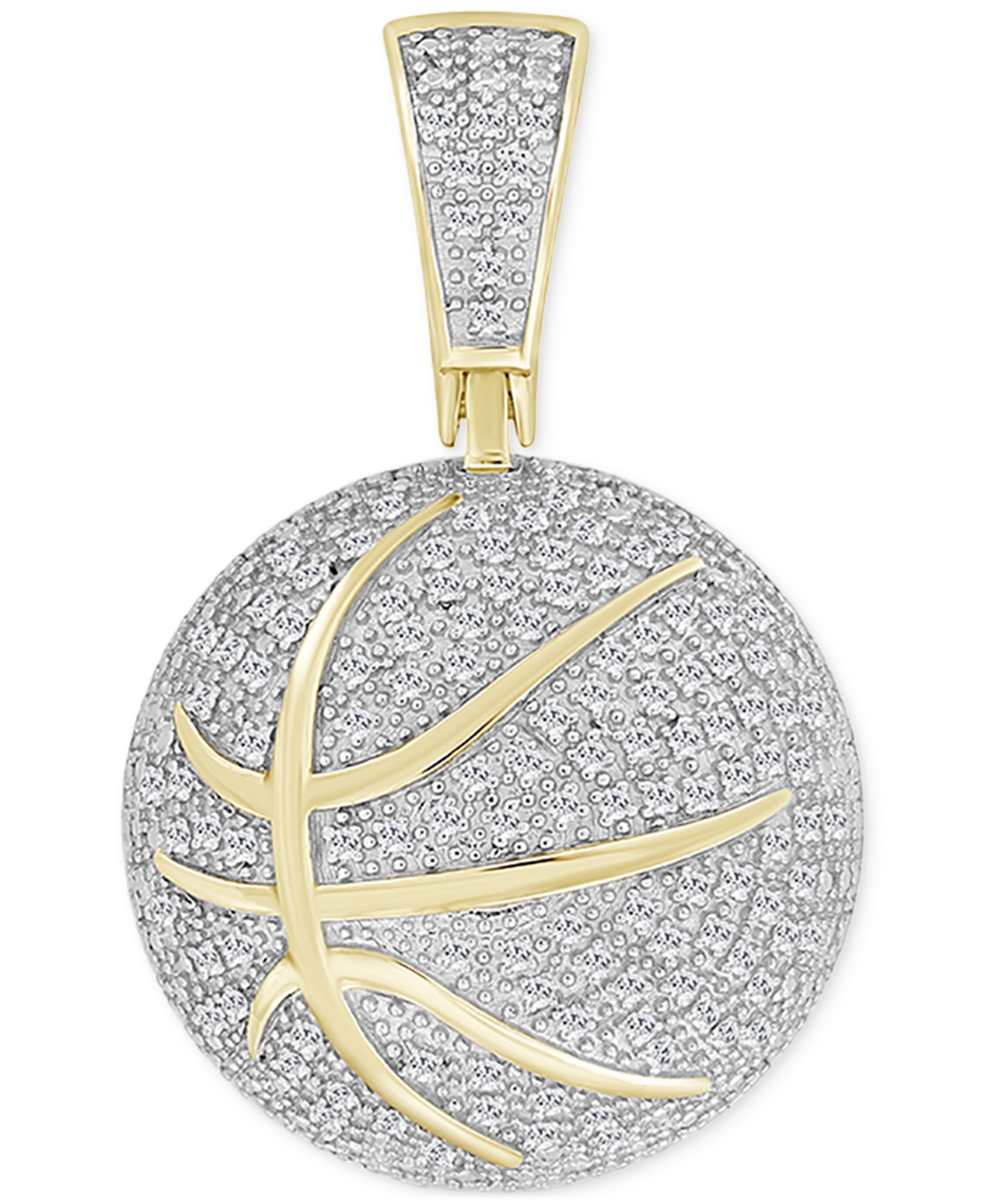 Click here for Mens Diamond Pave Basketball Pendant (1/4 ct. t.w.... prices