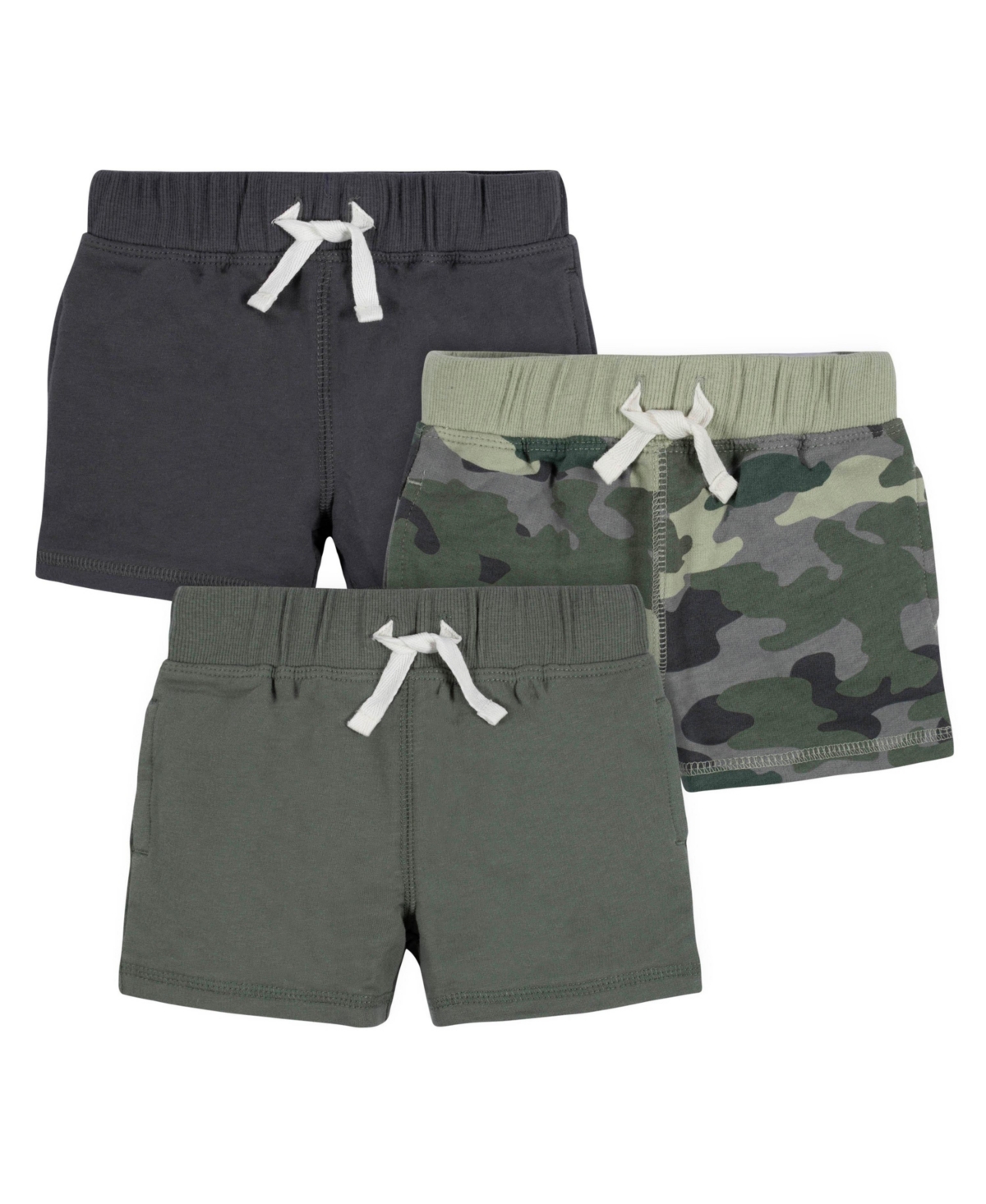 Click here for Gerber Baby Boys 3-Pack Pull-On Knit Shorts  Gray... prices