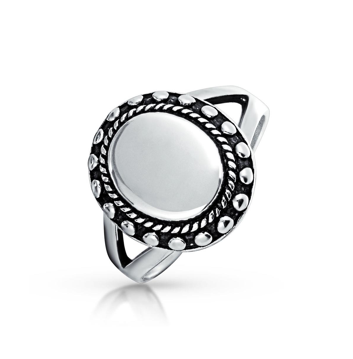 Click here for Bling Jewelry Beaded Halo .925 Sterling Silver Ova... prices