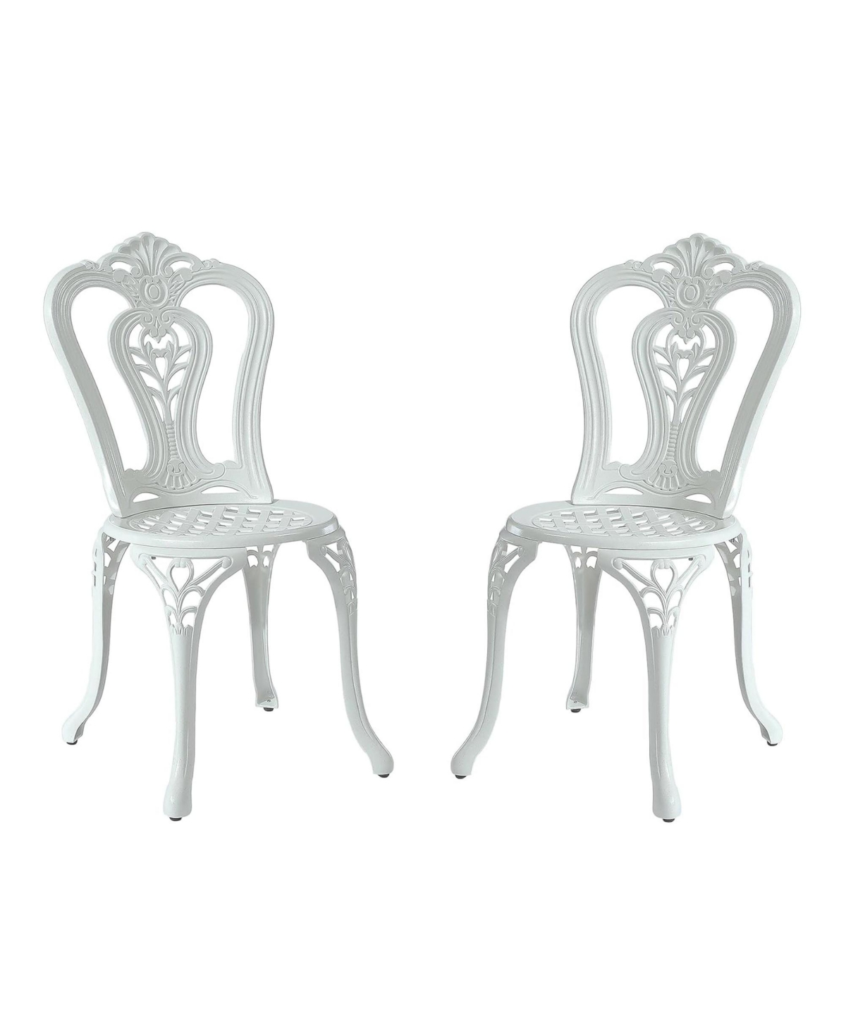 Click here for Outdoor Bistro Chairs Set of 2  Cast Aluminum Pati... prices