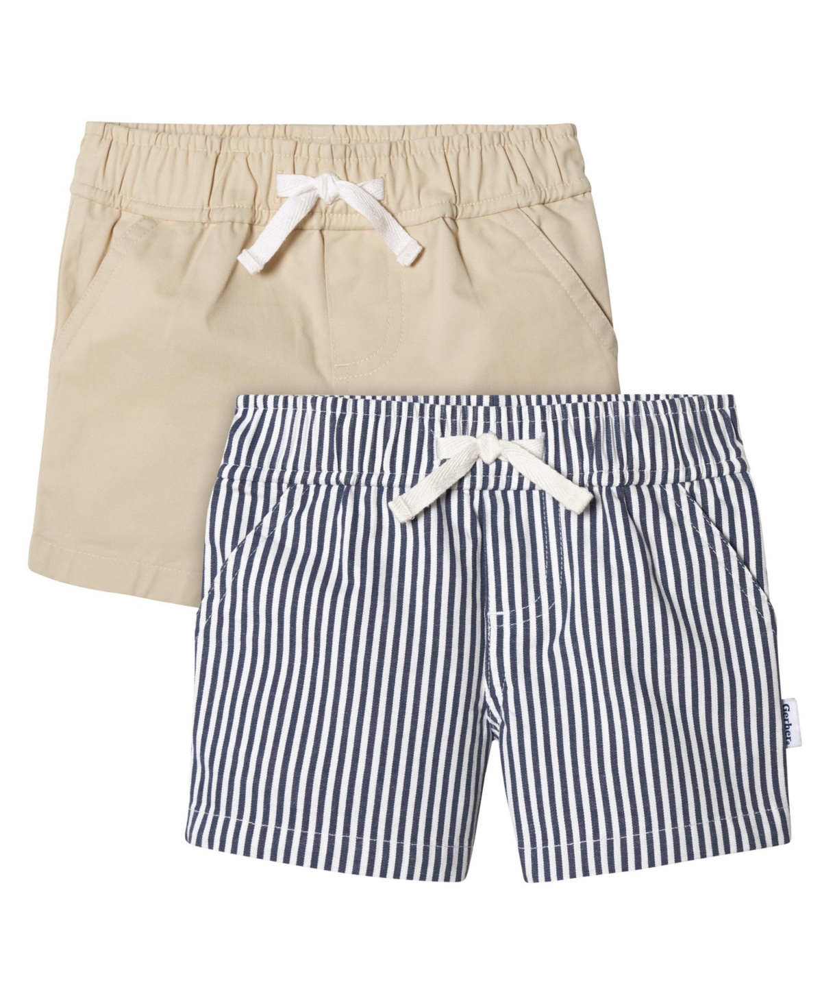 Click here for Gerber Toddler Boys 2-Pack Shorts - Navy stripe prices