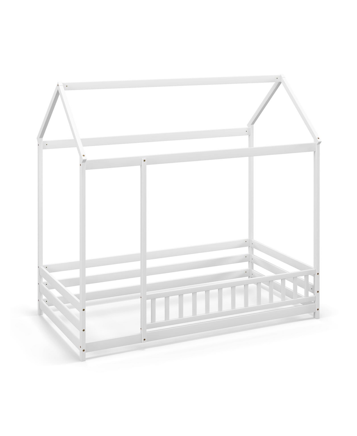 Click here for Twin Size Kids House Bed Wooden Floor Bed with Roo... prices