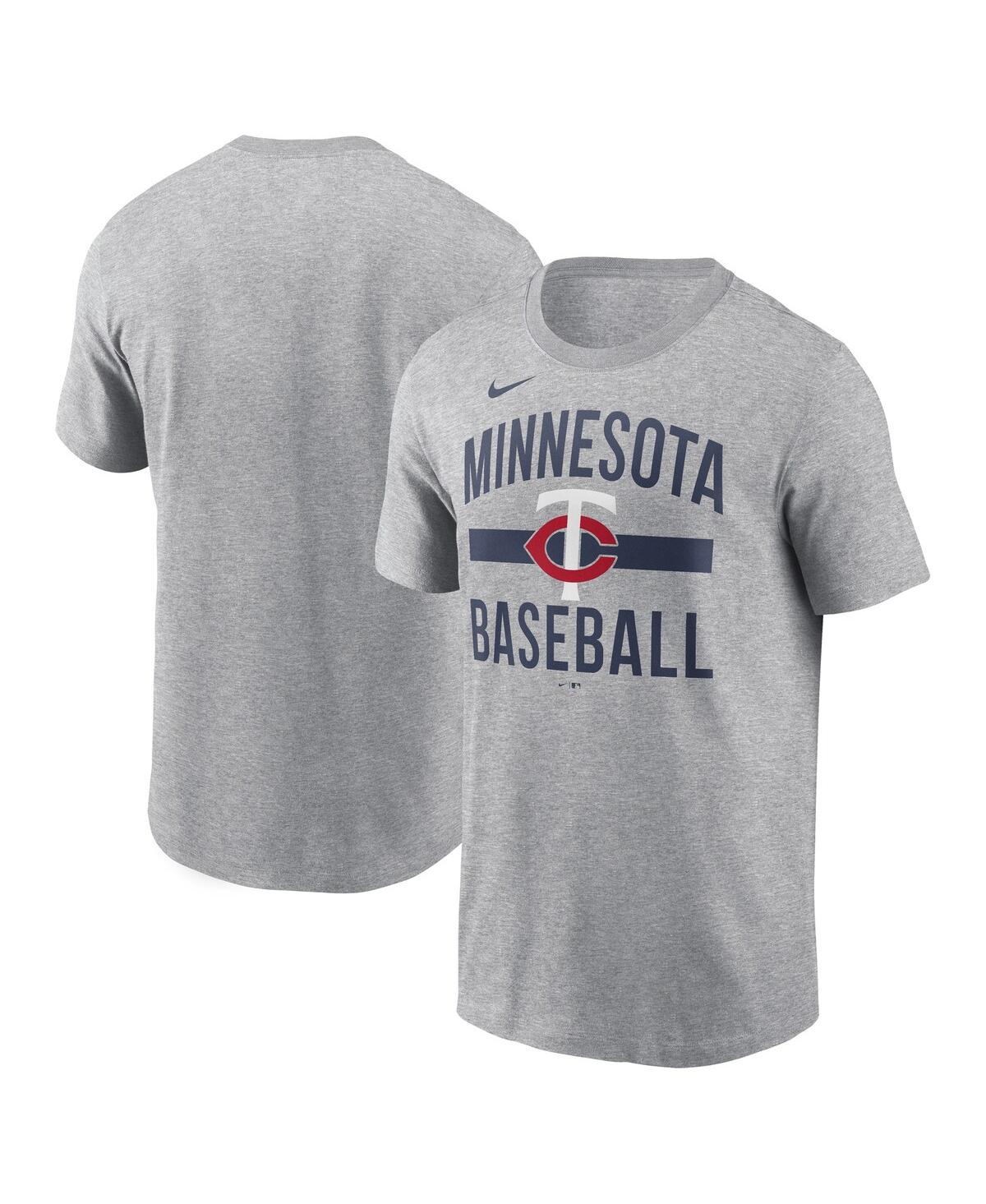 Click here for Nike Mens Heather Gray Minnesota Twins Arched T-Sh... prices