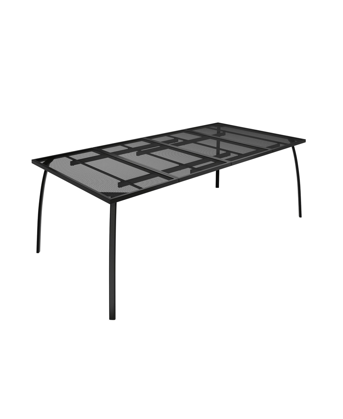 Click here for 78 in Rectangle Metal Patio Outdoor Dining Table -... prices