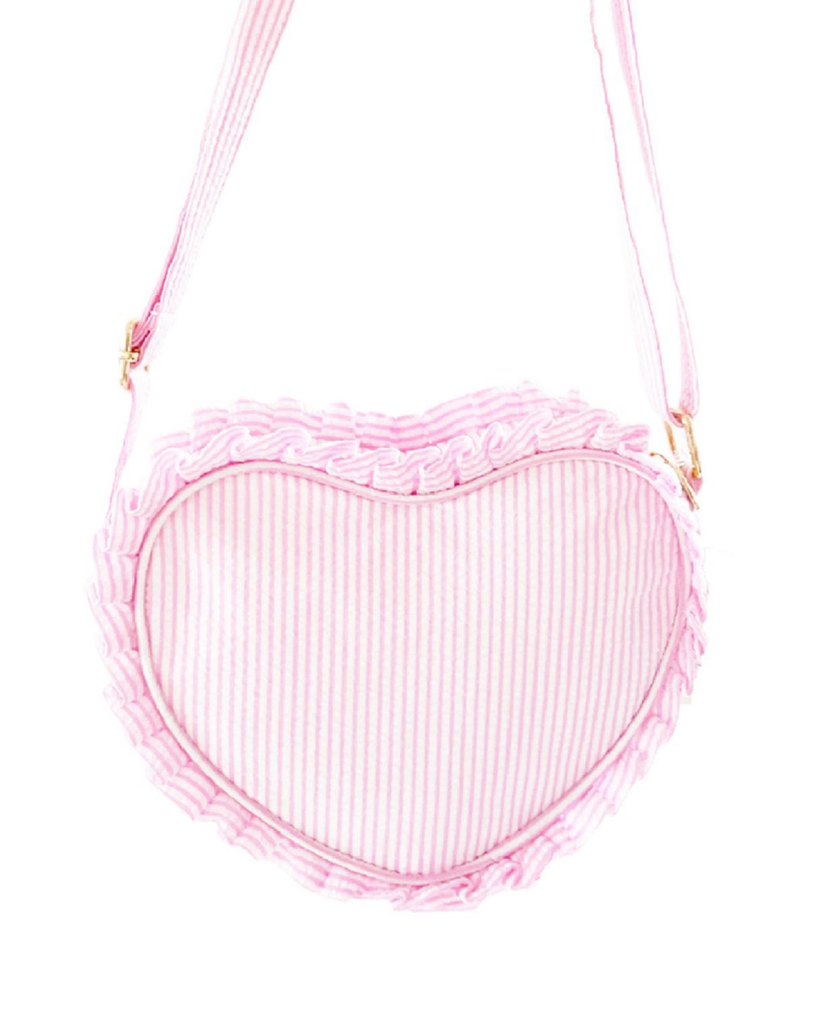 Click here for Bits & Bows Girls Heart Purse in Pink Seersucker -... prices