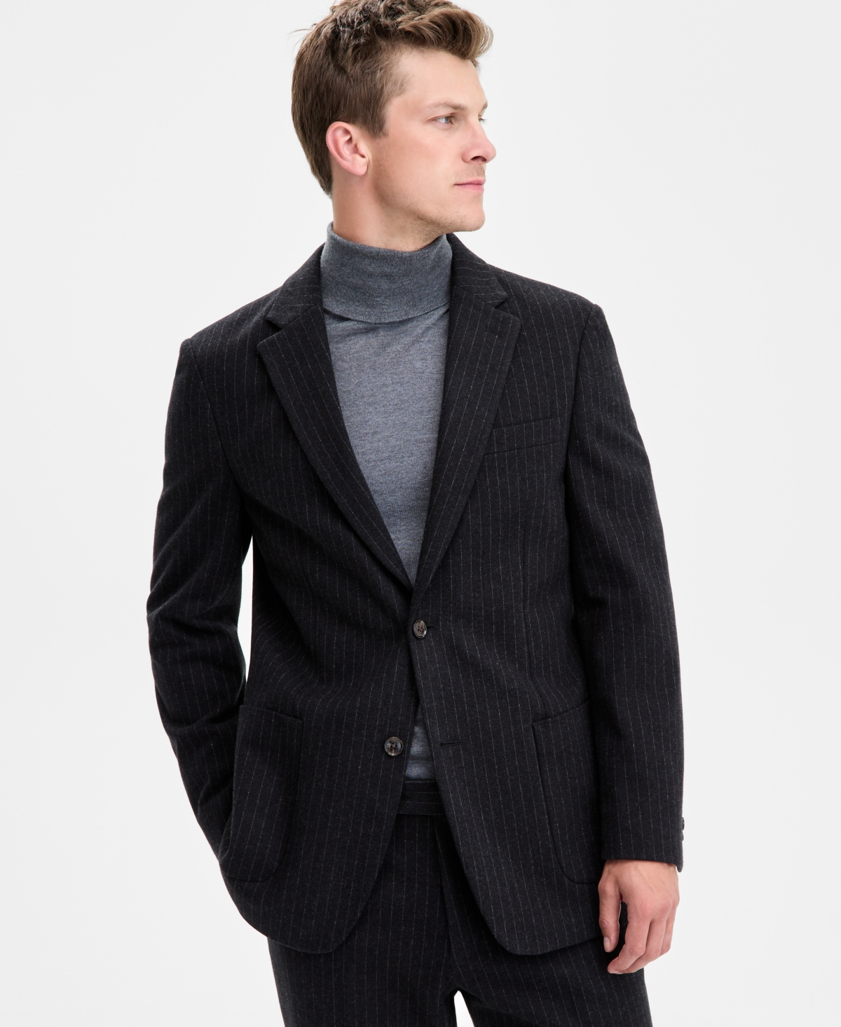 Click here for Tommy Hilfiger Mens Modern-Fit Knit Pinstripe Suit... prices
