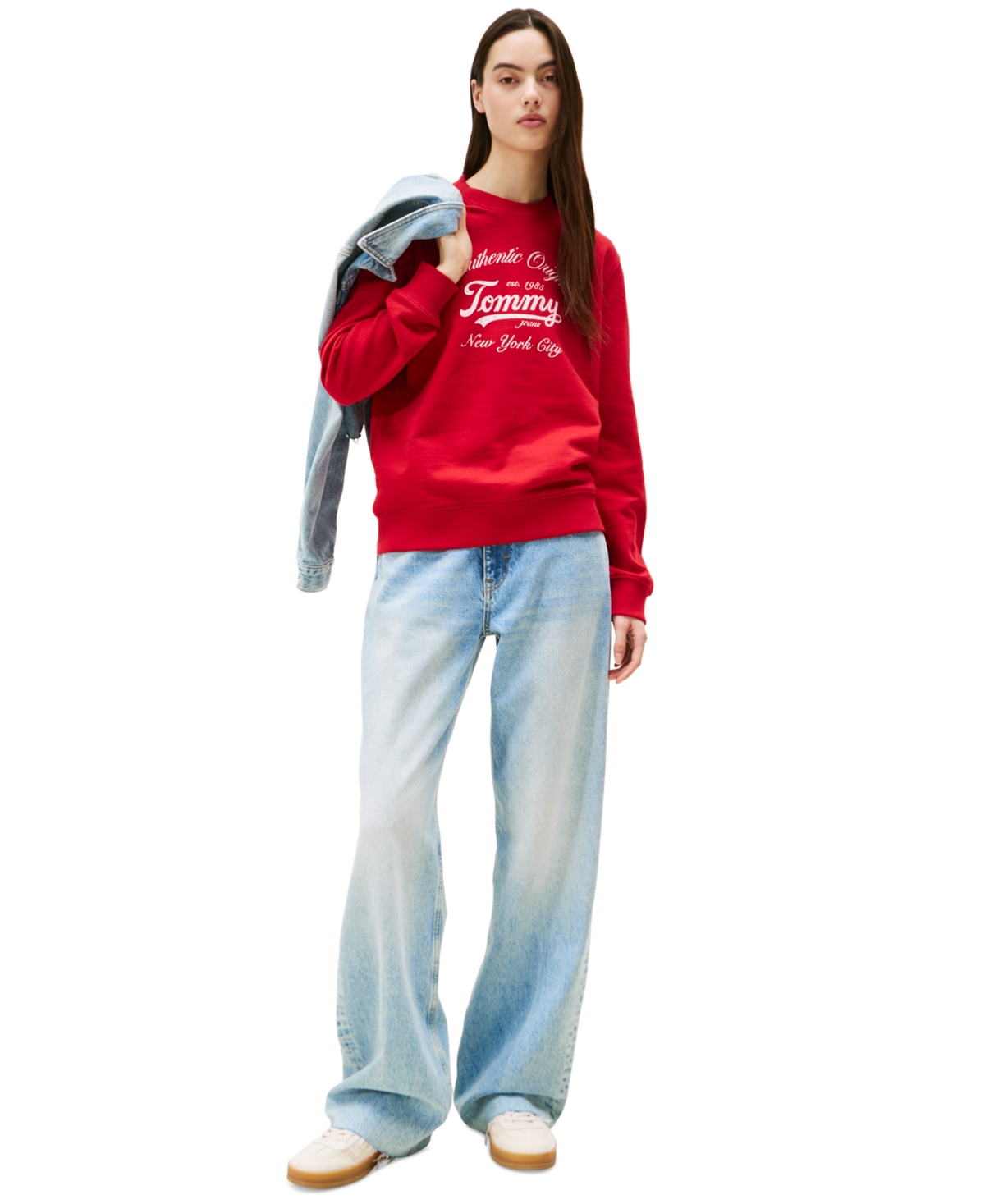 Click here for Tommy Jeans Womens Mia Mid Rise Relaxed Straight J... prices
