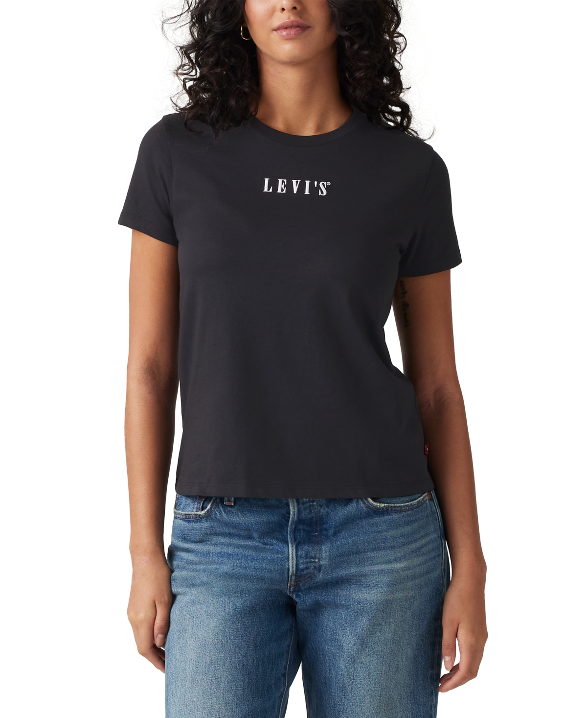 Click here for Levis Womens Perfect Graphic Logo Cotton T-shirt -... prices