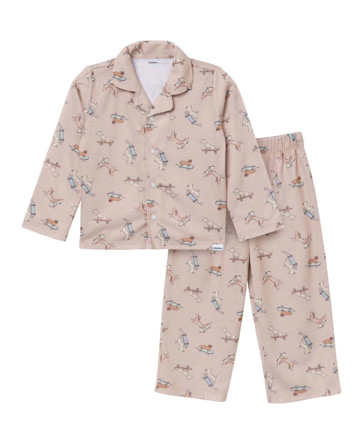 Click here for Gerber Baby Boys 2-Piece Button Up Pajama Set - Do... prices
