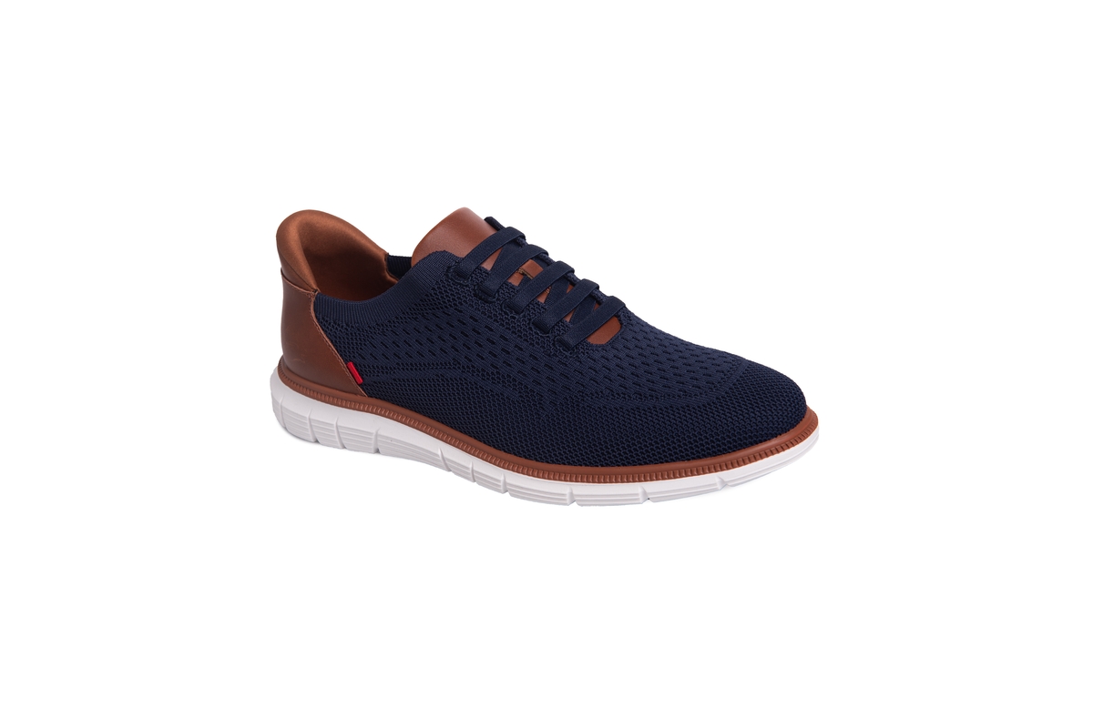 Marc Joseph New York Edison Street Mens Hands-Free Slip On Technology Lightweight Mesh Oxfords - Navy