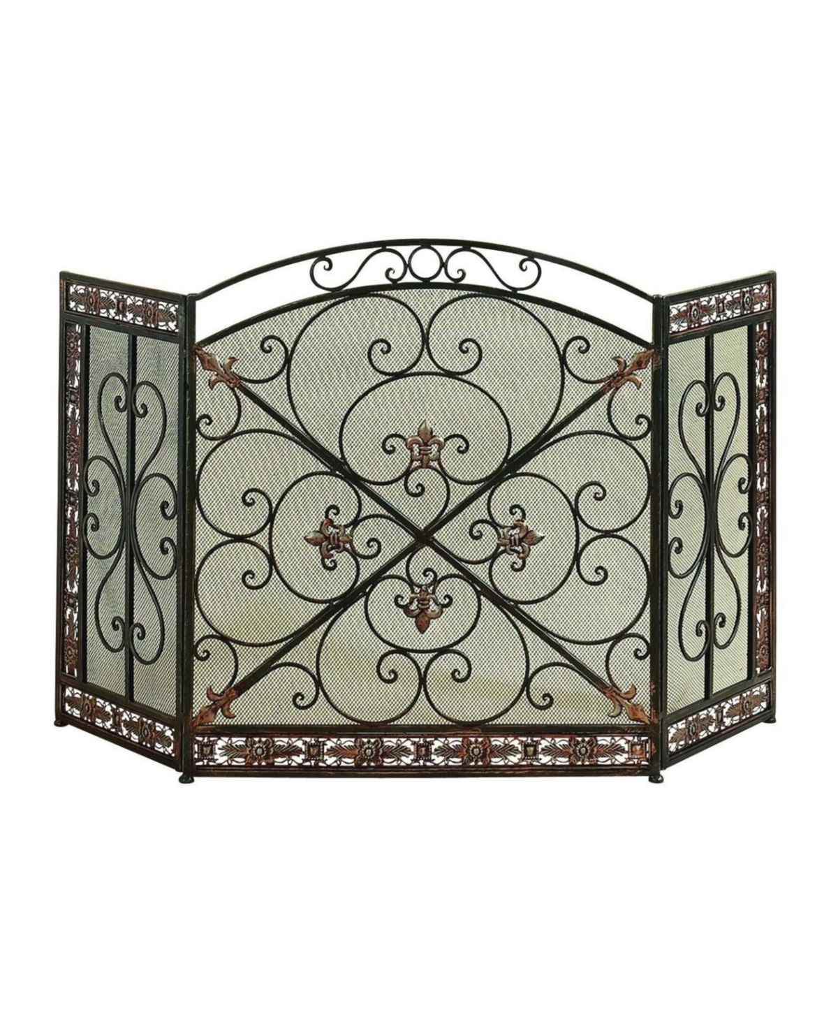 Click here for Traditional 3-Panel Fire Screen with Filigree Desi... prices
