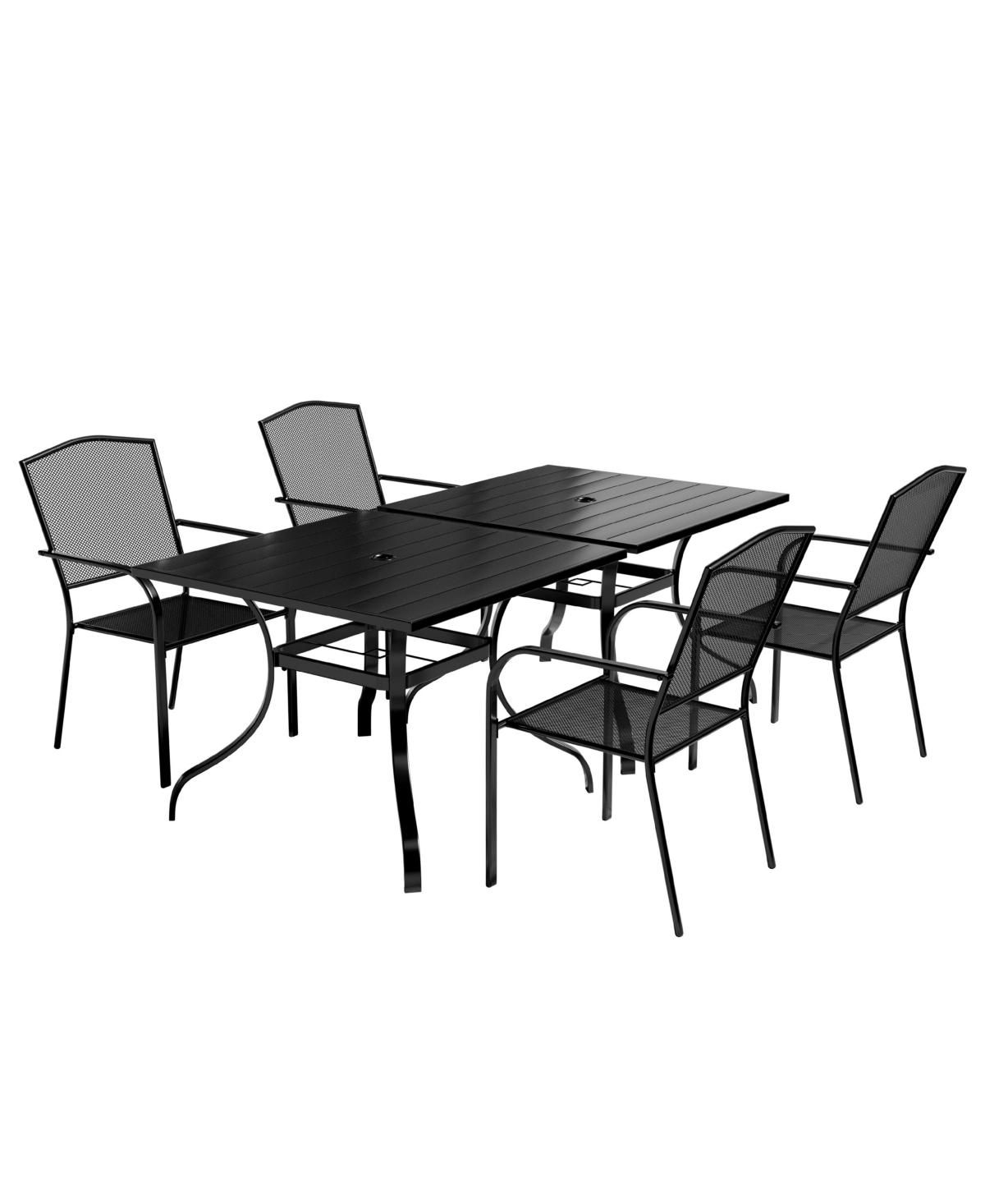Click here for 6-Piece Metal Outdoor Patio Dining Set with Square... prices