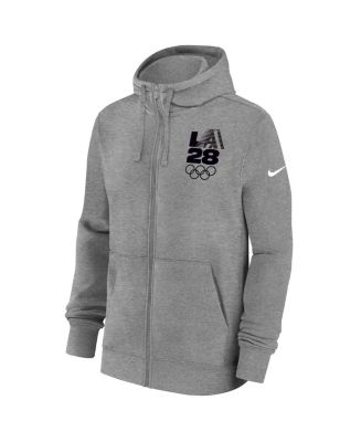 Nike Men's Heather Gray La 2028 Summer Olympics Club Fleece Full-Zip ...