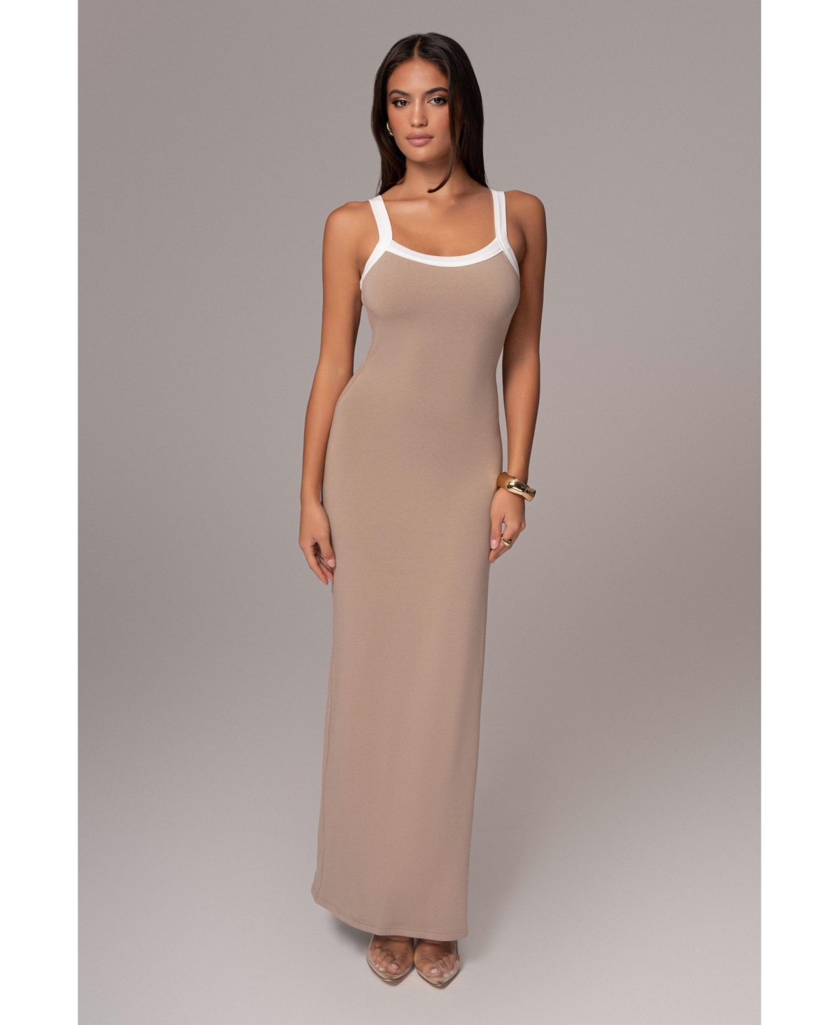 Click here for Jluxlabel Plus Size White Francesca Contrast Maxi... prices