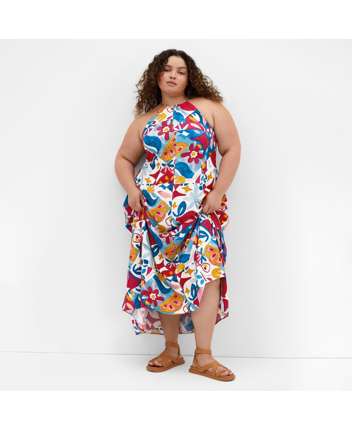 Click here for City Chic Plus Size Mosaic Maxi Dress - Mosaic prices
