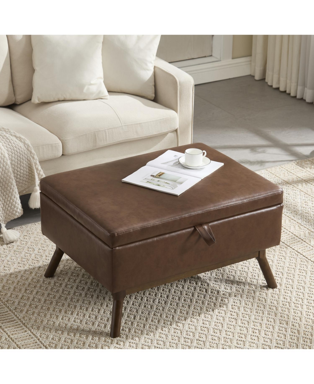 Click here for Streamdale Mid-century modern storage bench/coffee... prices