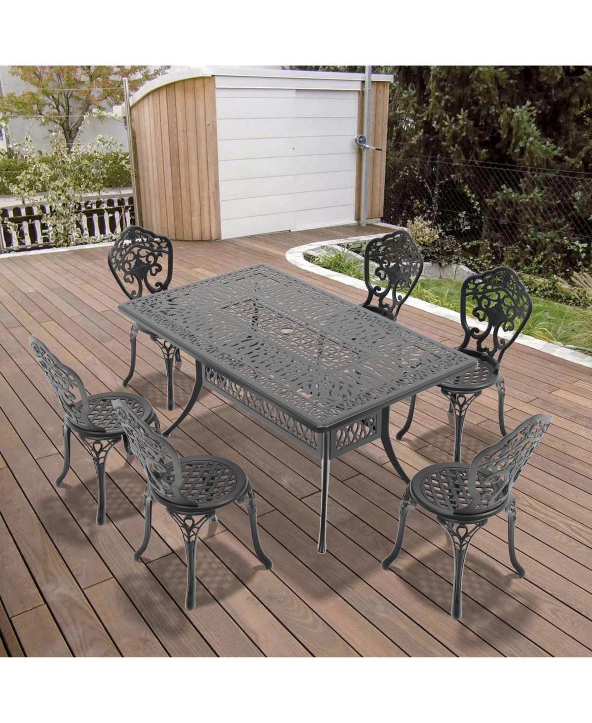 Click here for Streamdale 7-Piece Set Of All-Weather Cast Aluminu... prices