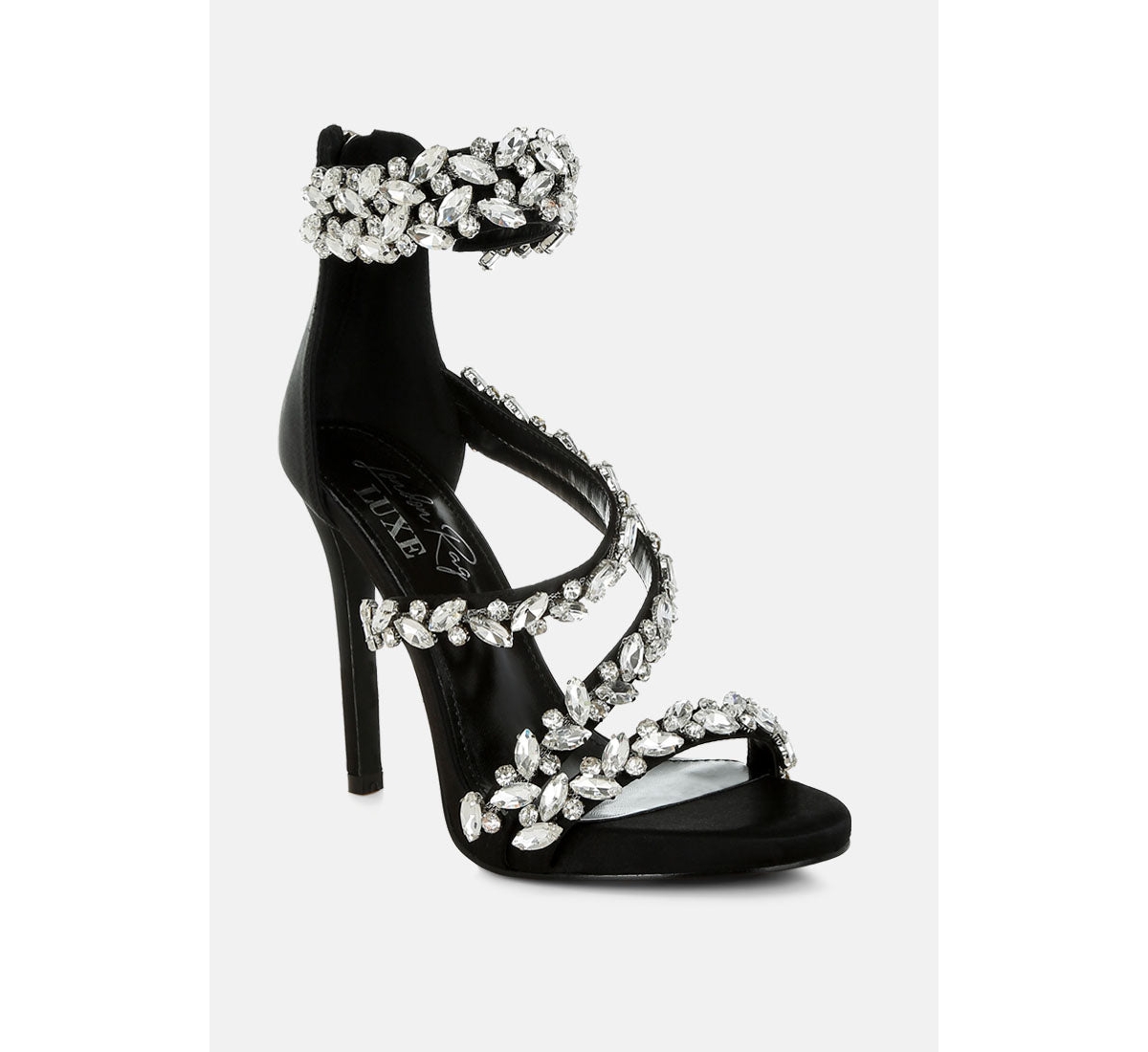 Click here for Korna Diamante Embellished Stiletto Heel Sandals -... prices
