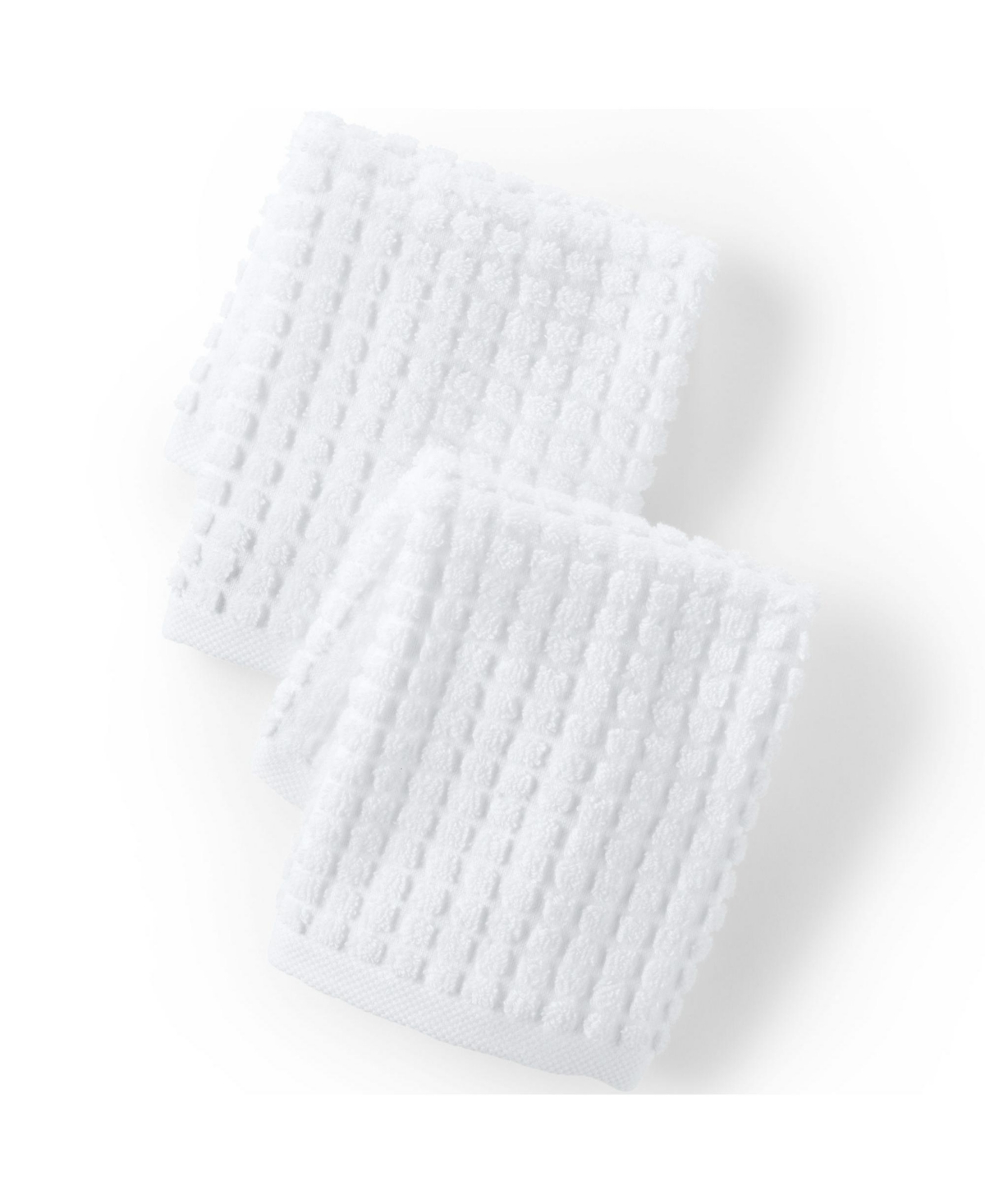 Click here for Lands End Cotton Waffle Washcloth 2-Piece Set - Wh... prices