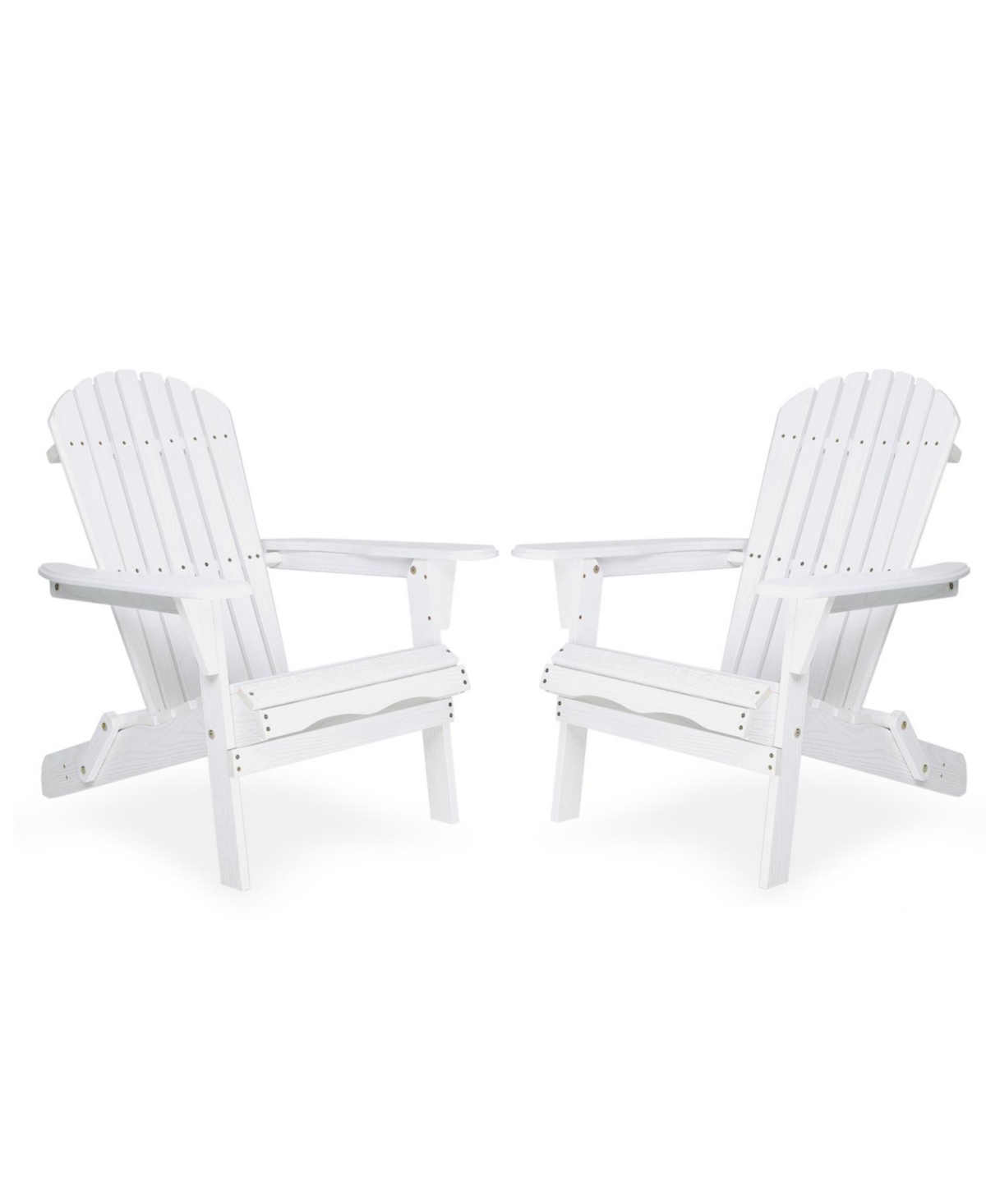 Click here for Streamdale 2 Wooden Folding Adirondack Chairs - Wh... prices