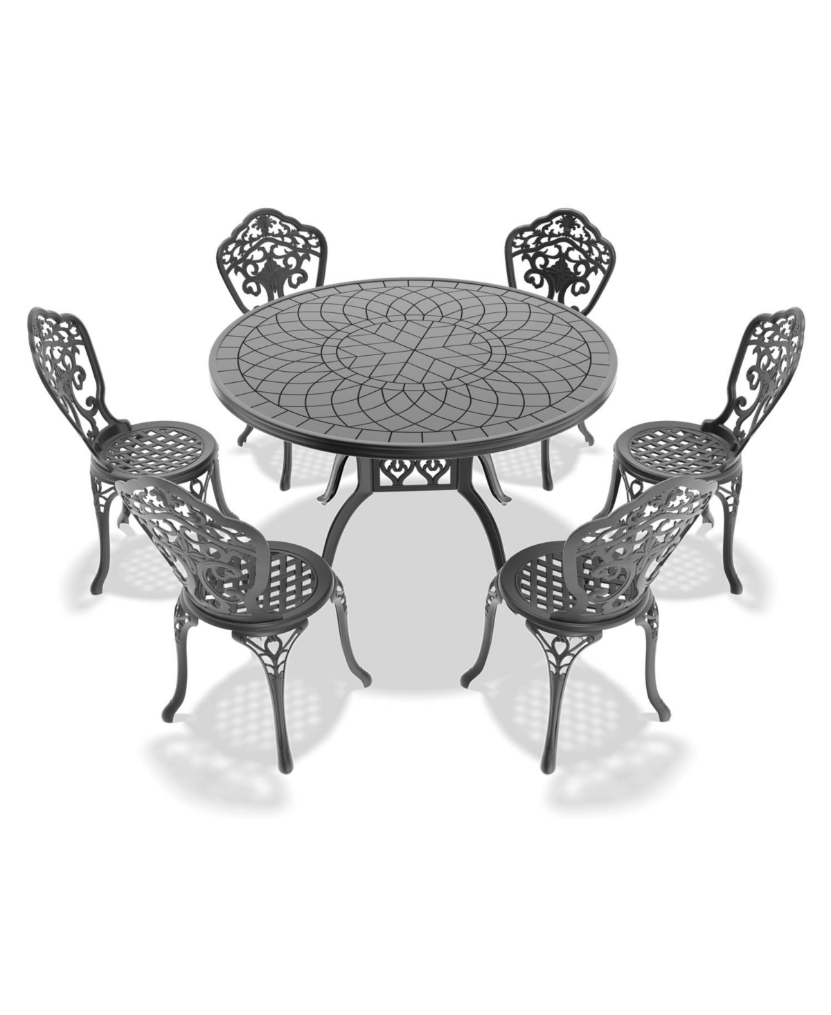Click here for Streamdale 7-Piece Set Of All-Weather Cast Aluminu... prices