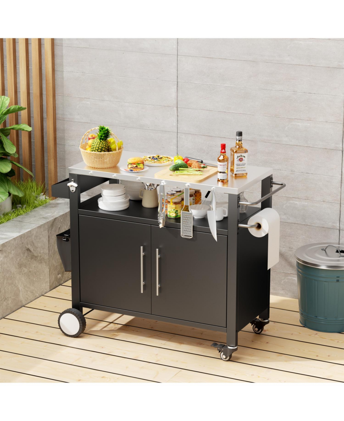 Click here for Streamdale Outdoor Grill Cart  Storage  Hooks  Spi... prices