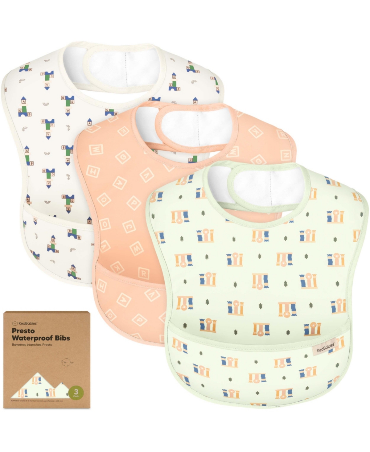 Click here for KeaBabies 3-Pack Waterproof Baby Bibs for Eating... prices