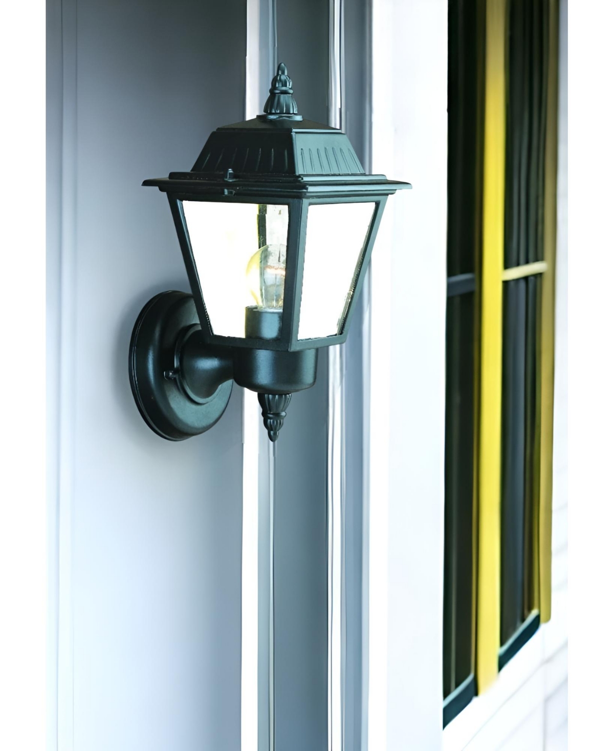 Click here for White Cast Aluminum Outdoor Wall Light - Black prices