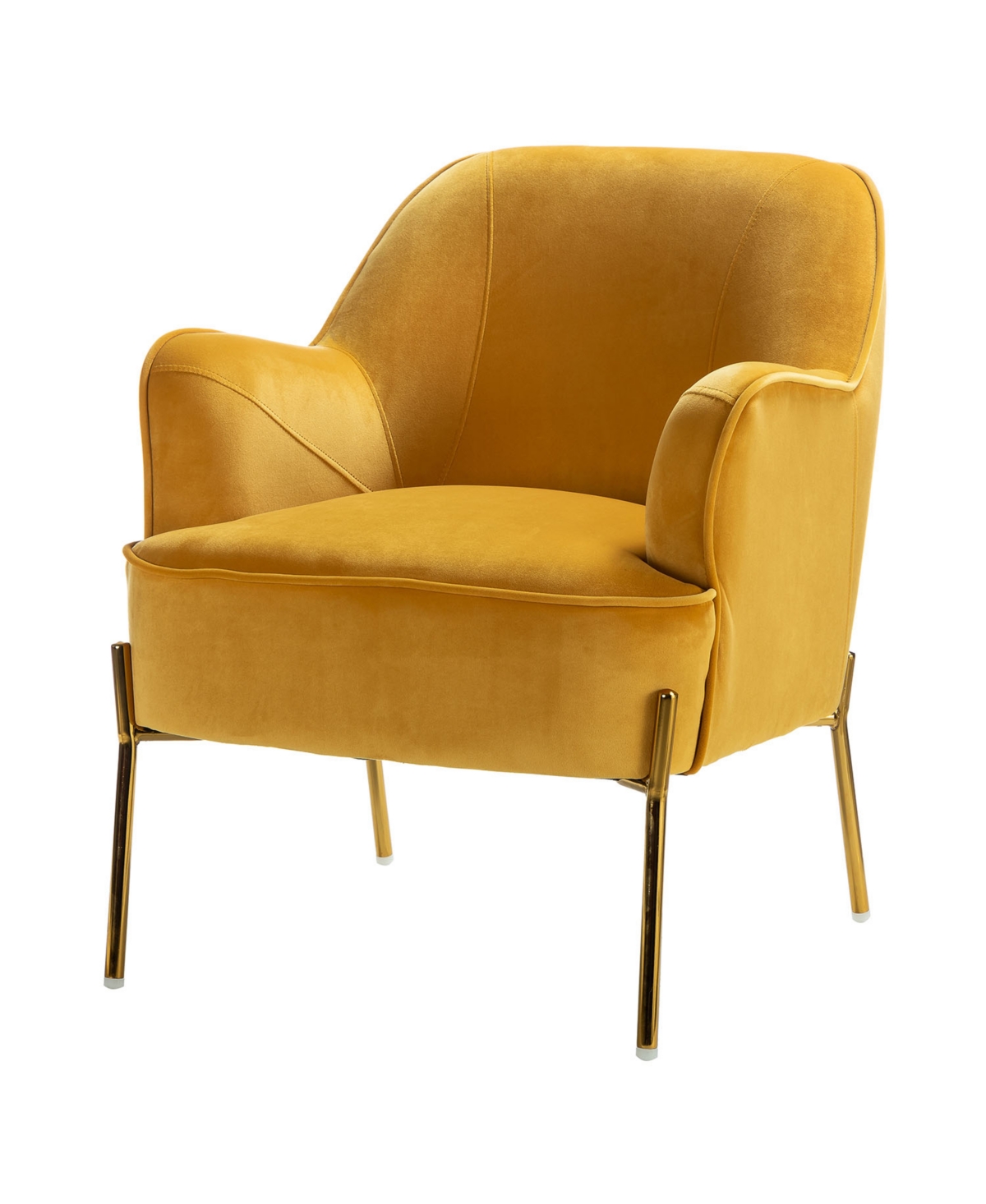 Click here for Barbara Wooden Arm Chair with Metal Legs - Mustard prices