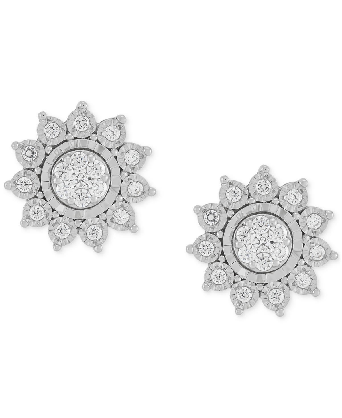Click here for Diamond Sun Motif Stud Earrings (1/4 ct. t.w.) in... prices