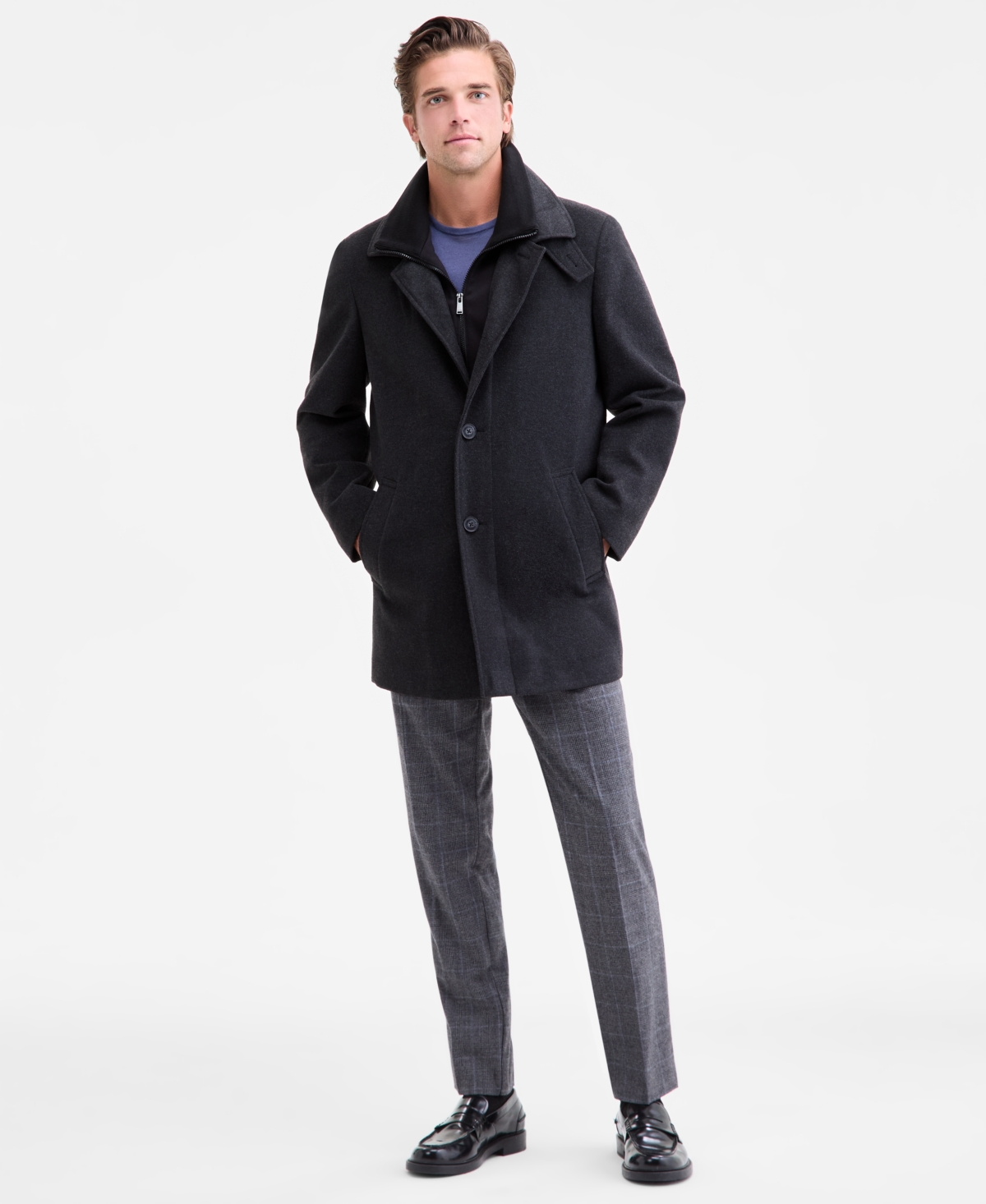 Click here for Calvin Klein Mens Classic-Fit Coleman Overcoat - C... prices
