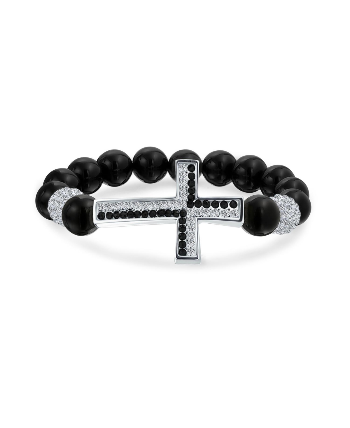Click here for Bling Jewelry Religious Sideways Cross Black Onyx... prices