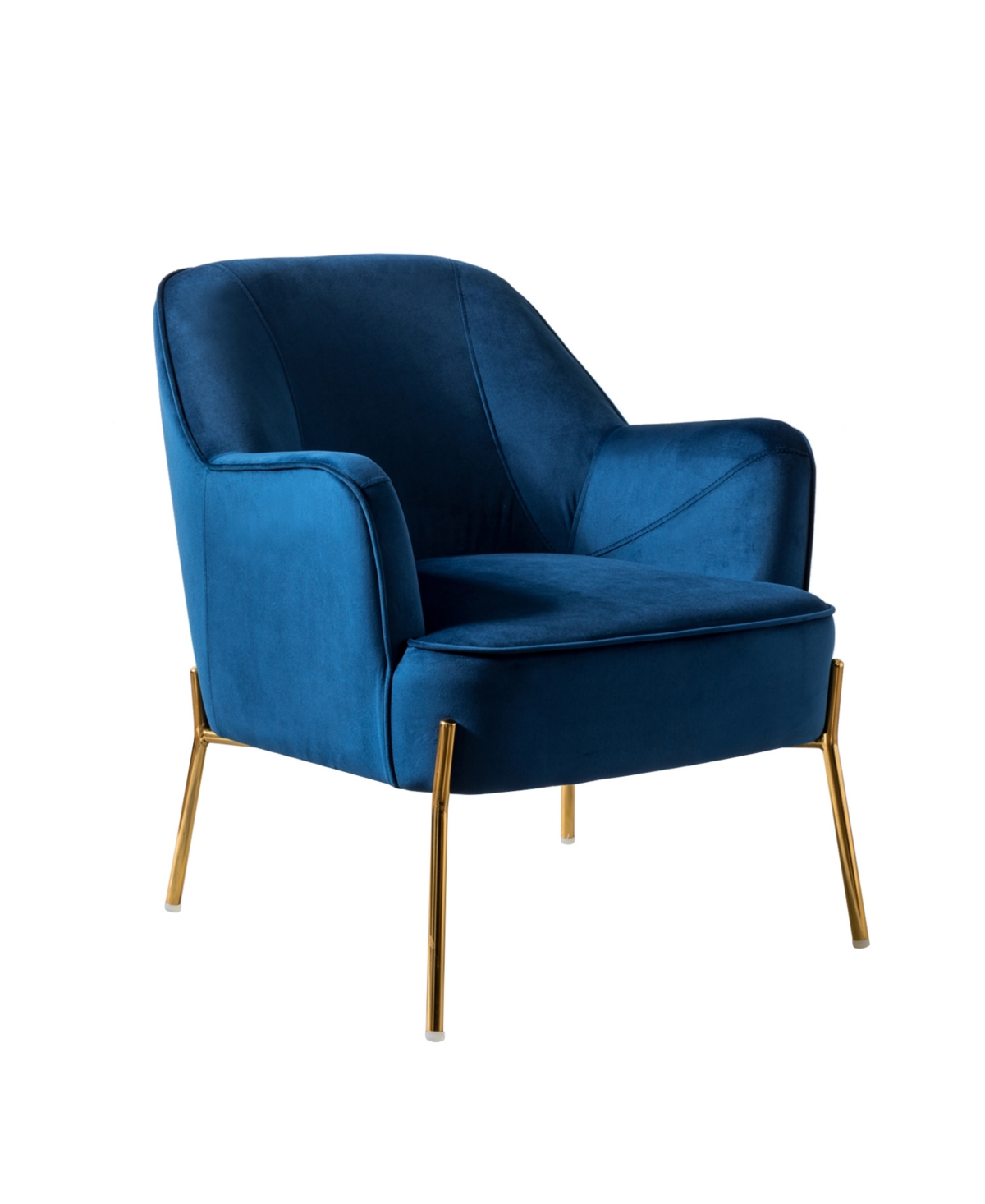 Click here for Barbara Wooden Arm Chair with Metal Legs - Navy prices