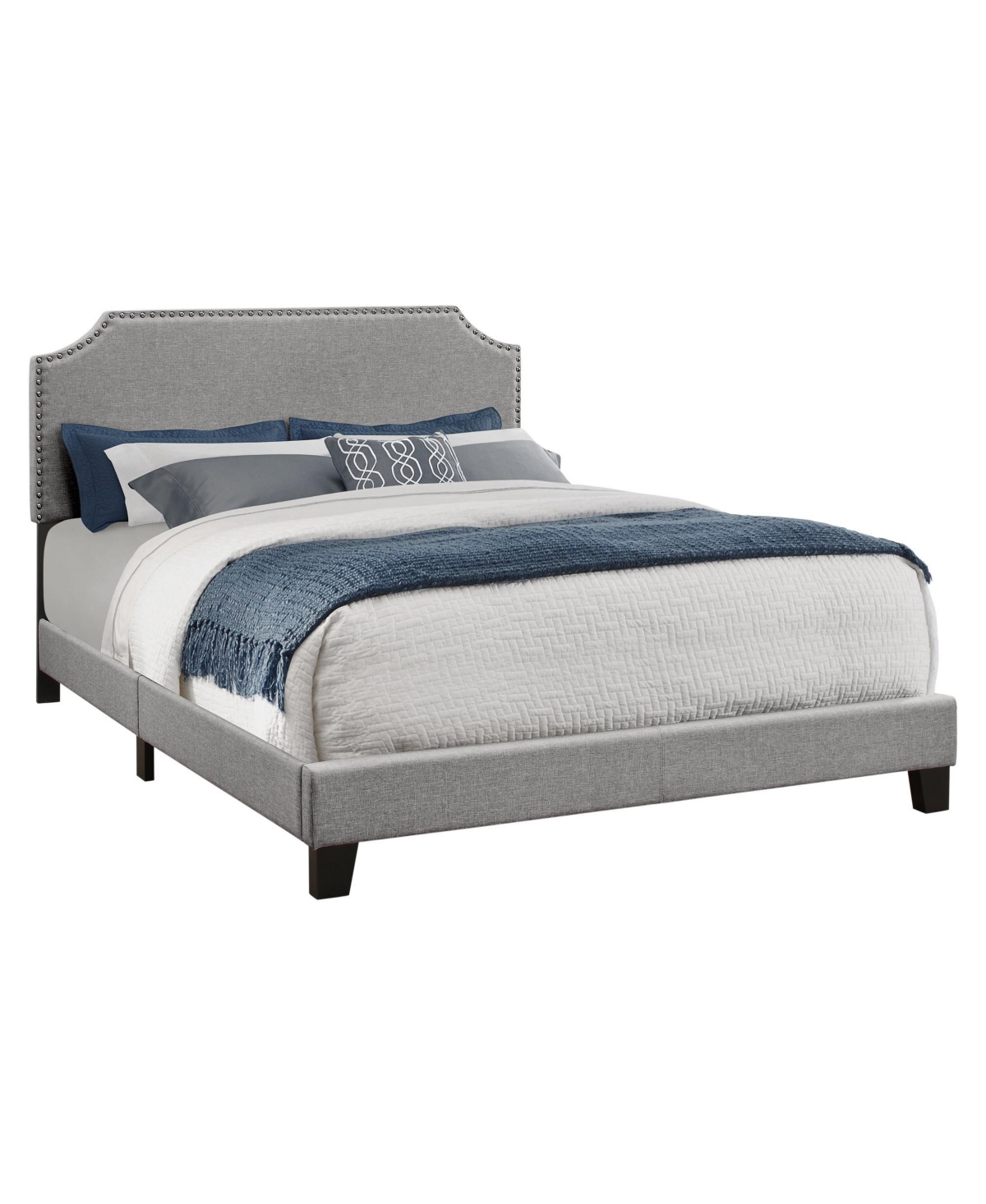 Click here for Upholstered Bed Frame with Nailhead Trim and Padde... prices