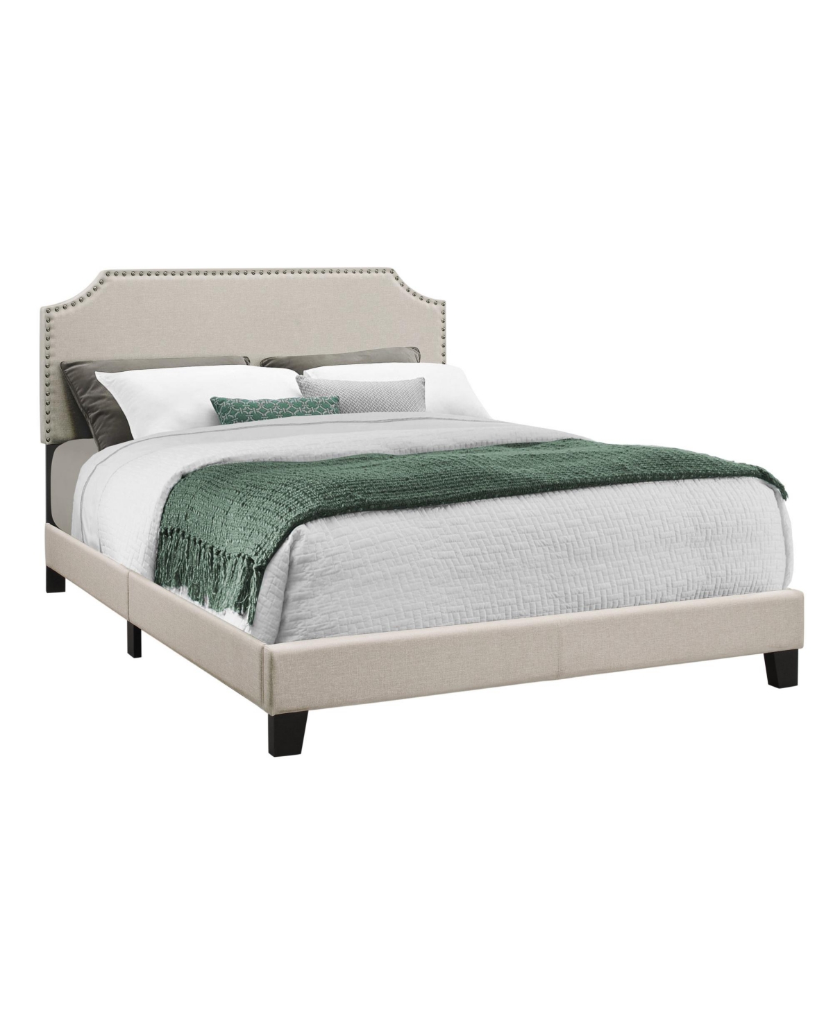 Click here for Upholstered Bed Frame with Nailhead Trim and Padde... prices