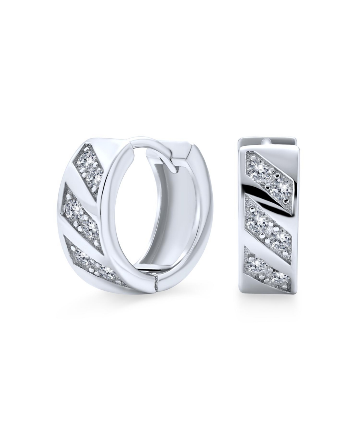 Click here for Bling Jewelry Elegant Cz Hoop Earrings with Cubic... prices